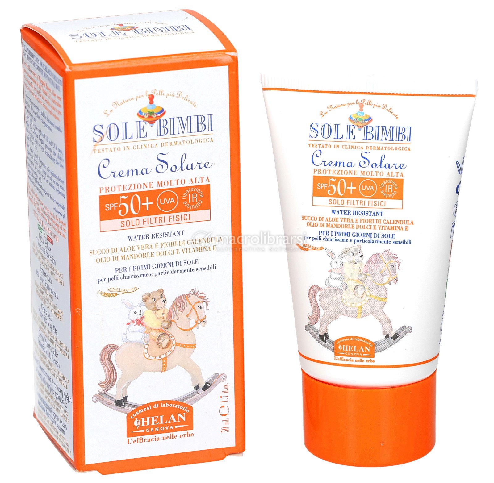 Crema Solare SPF 50+ - Sole Bimbi di Helan Genova - Macrolibrarsi.it