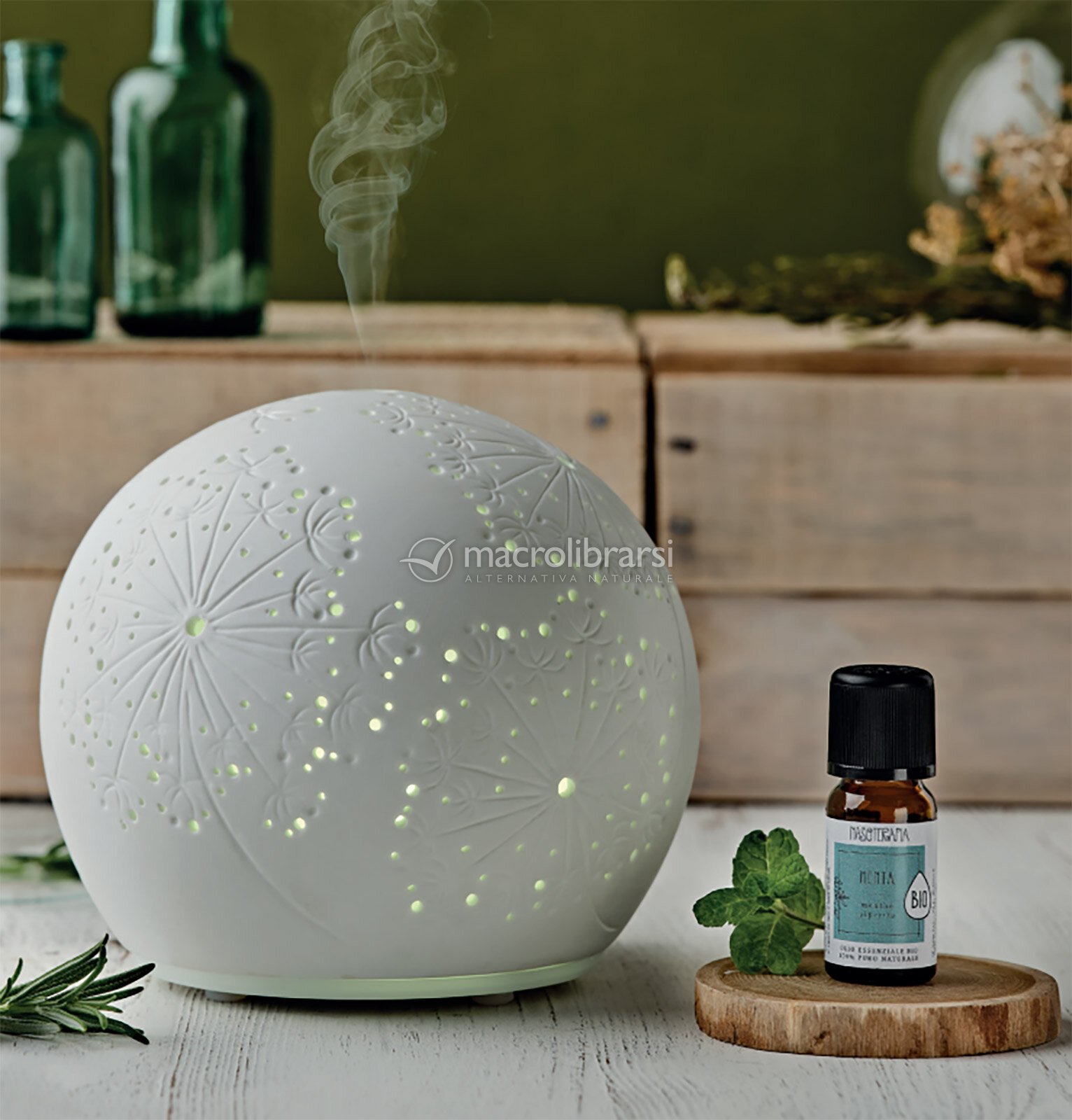 Diffusore Ultrasuoni in Ceramica per Oli Essenziali - Soffio di ...