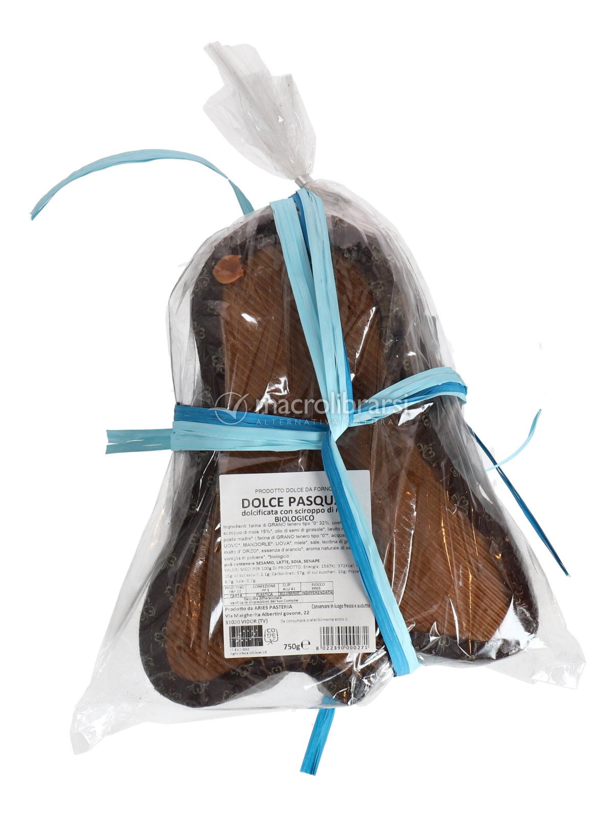 Dolce Pasqua con Uvetta e Mandorle Bio di Aries Pasteria - Macrolibrarsi.it
