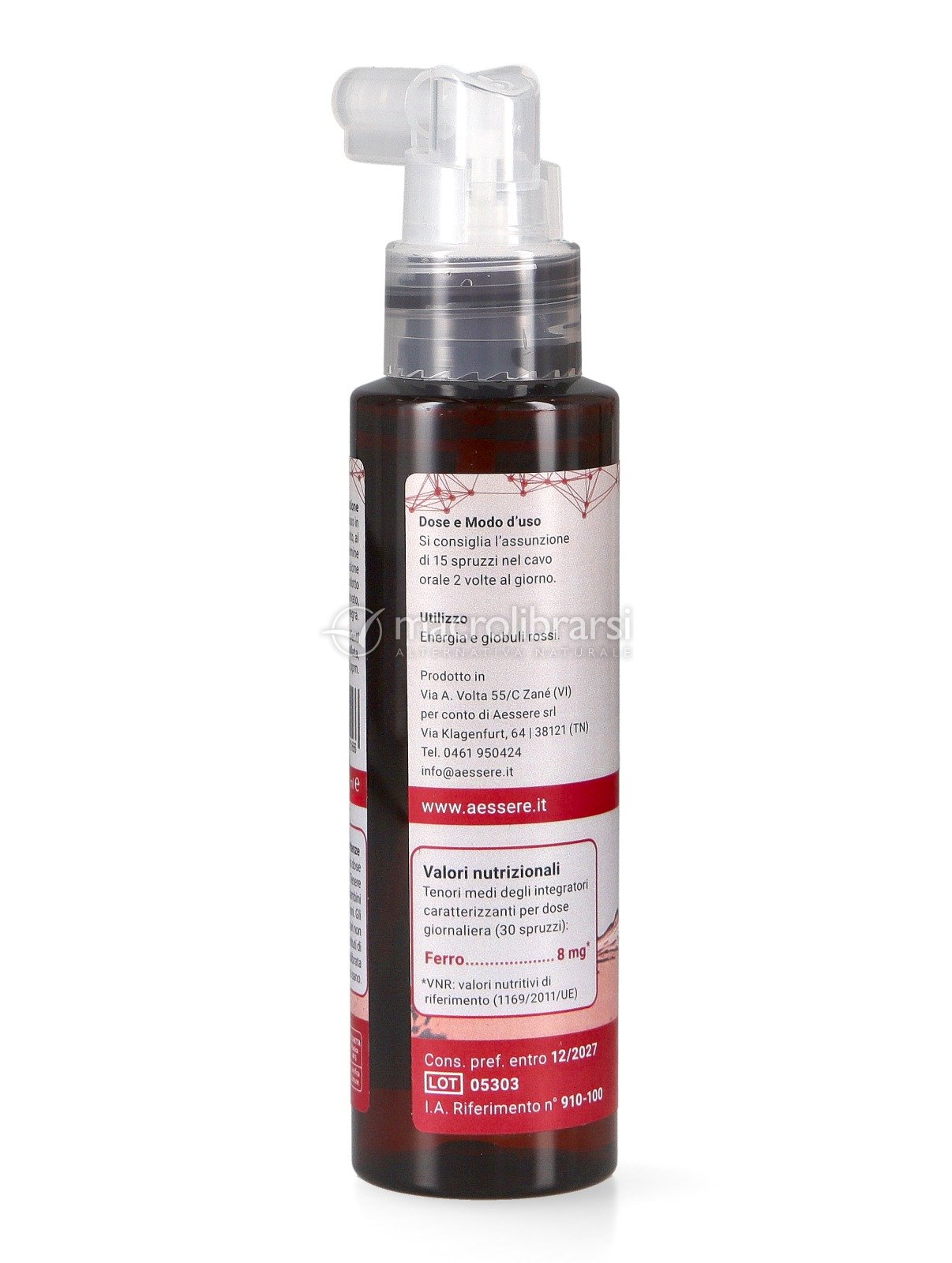Ferro Colloidale Plus - Spray di Aessere - Macrolibrarsi.it