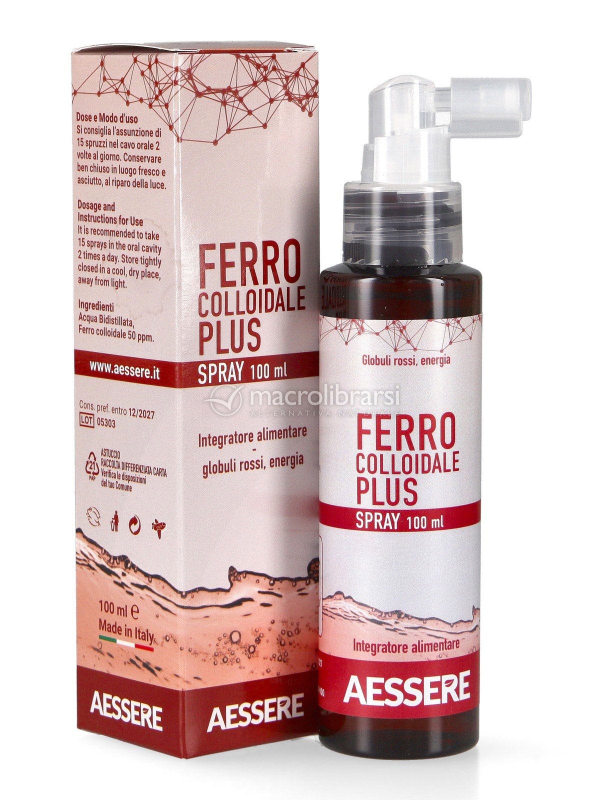 Ferro Colloidale Plus - Spray di Aessere - Macrolibrarsi.it