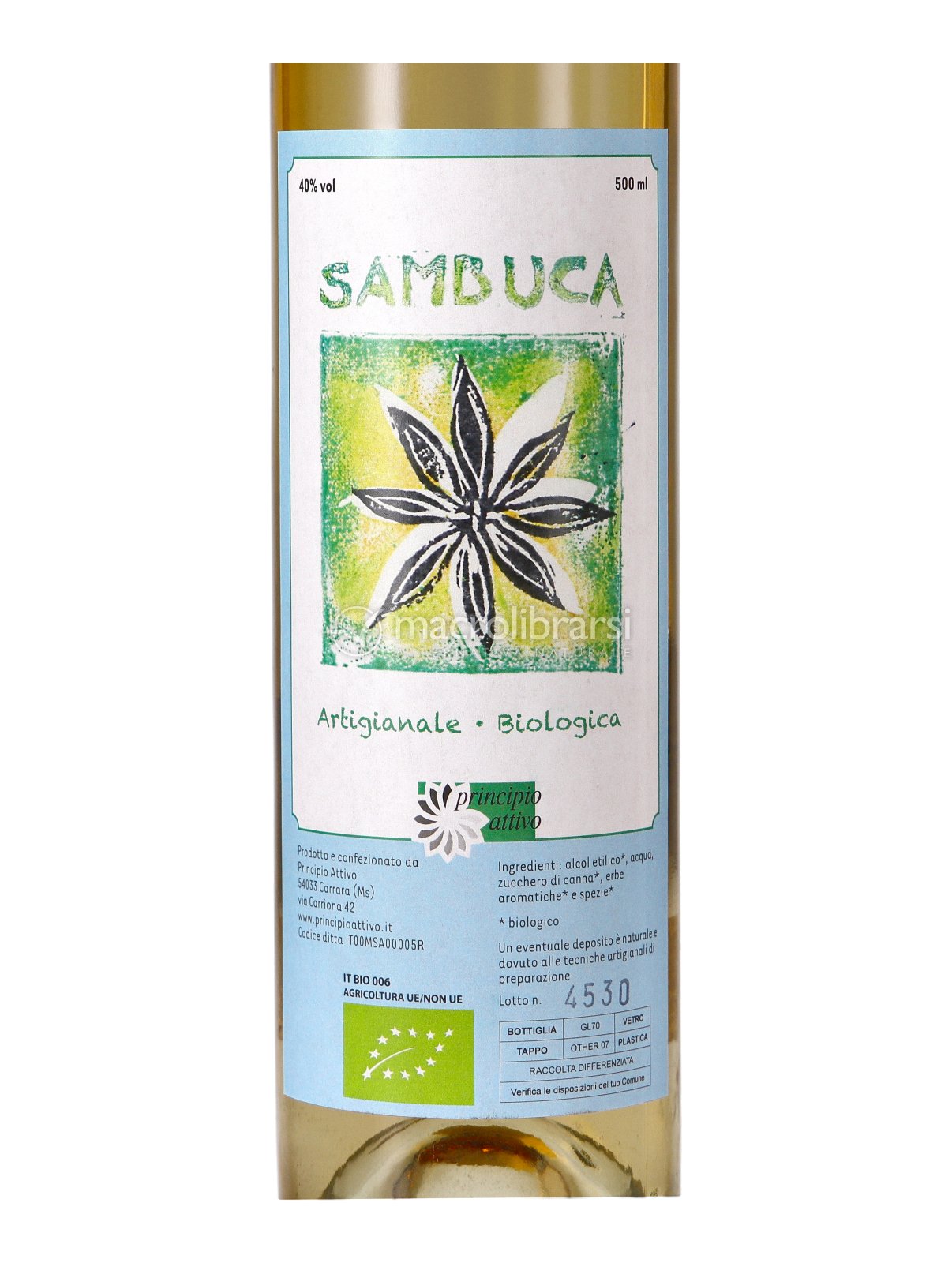 Liquore Sambuca Bio di Principio Attivo - Macrolibrarsi.it