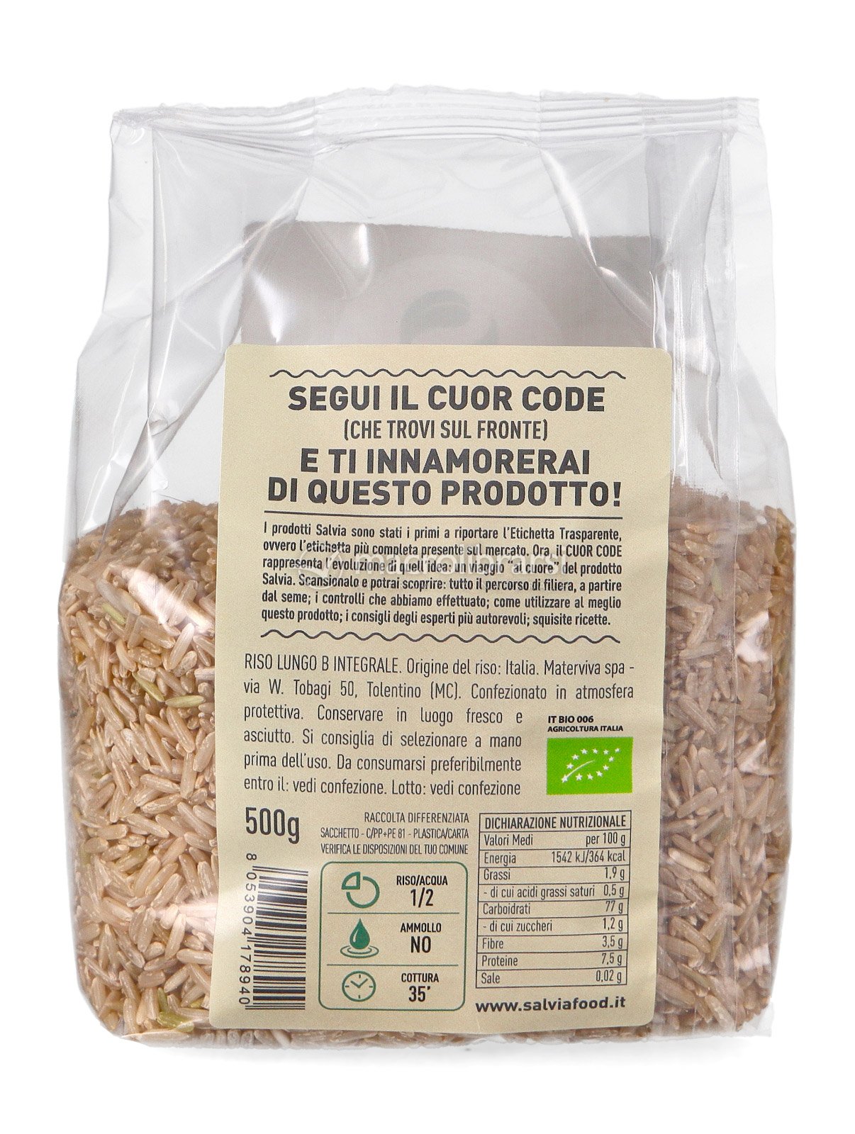 Riso Apollo Bio - Integrale di Salvia - Macrolibrarsi.it